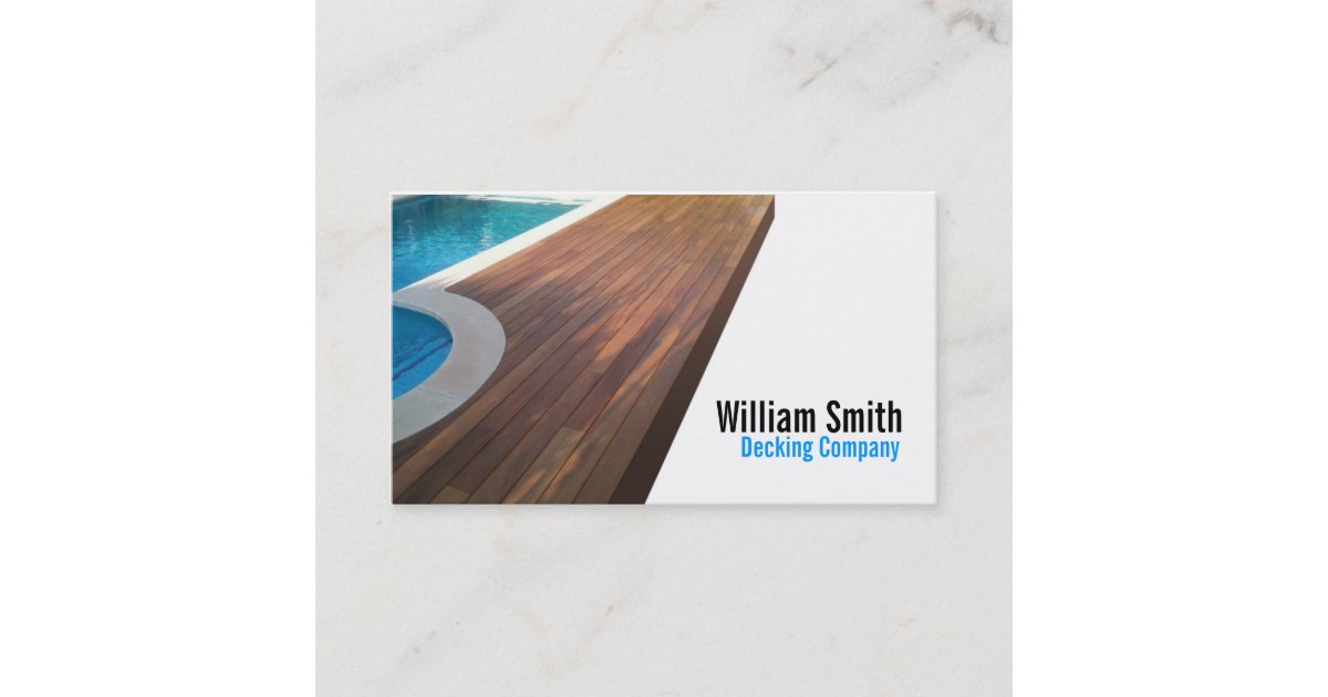 Wood Deck/Decking Contractor Business Card | Zazzle