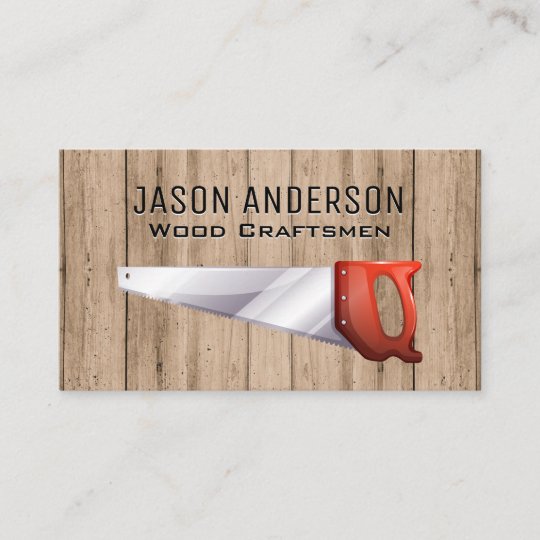 Wooden Boards | Hand Saw Business Card | Zazzle.co.uk