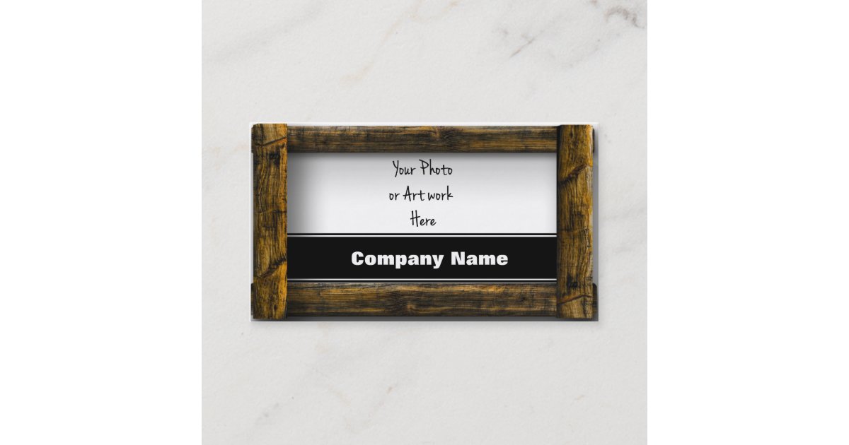 Wooden Frame Business Card | Zazzle