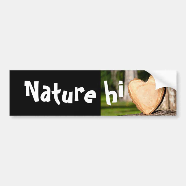 wooden heart bumper sticker | Zazzle