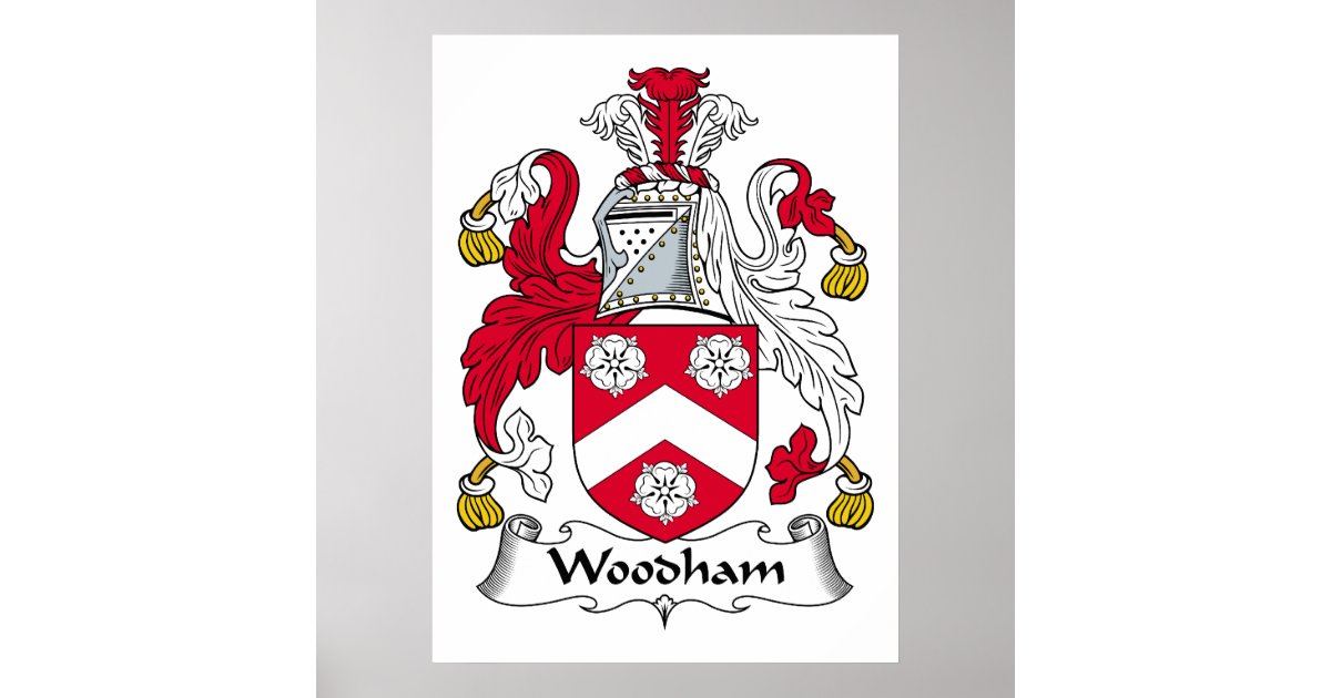 Woodham Family Crest Poster | Zazzle