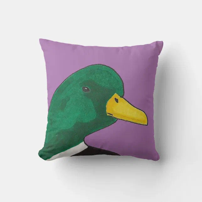 Woodland Bird Mallard Duck Throw Pillow | Zazzle