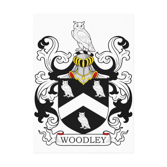 Woodley Family Crest Canvas Print | Zazzle.co.uk