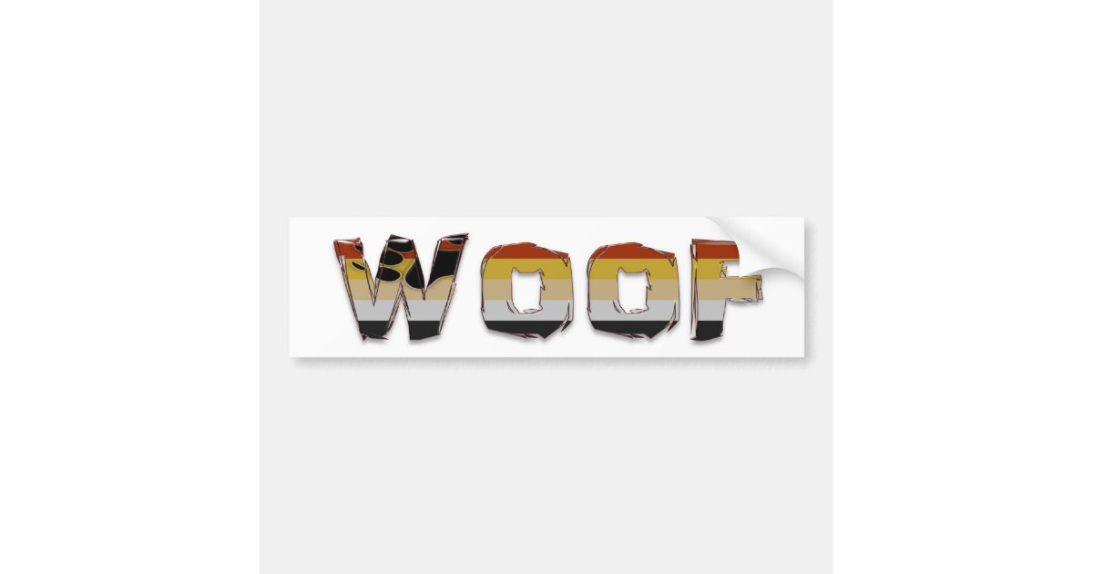 WOOF BUMPER STICKER | Zazzle