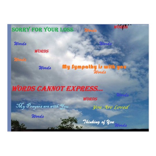 Words Cannot Express... Postcard | Zazzle.co.uk