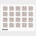 World Flags Square Sticker | Zazzle