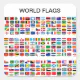 World Flags Square Sticker | Zazzle