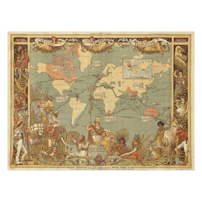 World Map Antique 1886 Illustrated Tablecloth | Zazzle