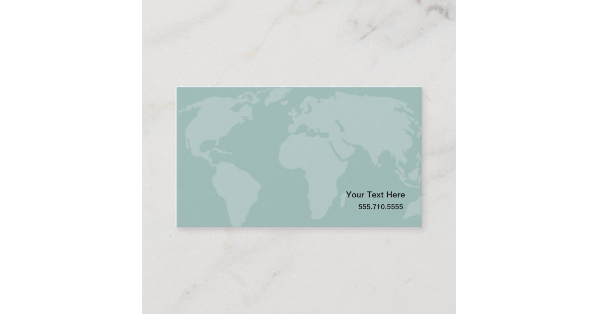 world map business card | Zazzle