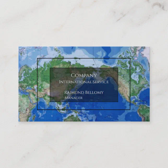 World Map Business Card | Zazzle