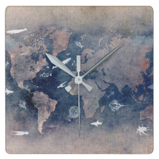 World Map Wall Clocks | Zazzle.co.uk