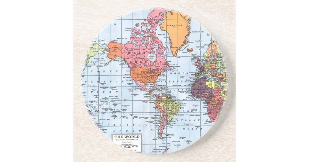 World Map coasters | Zazzle