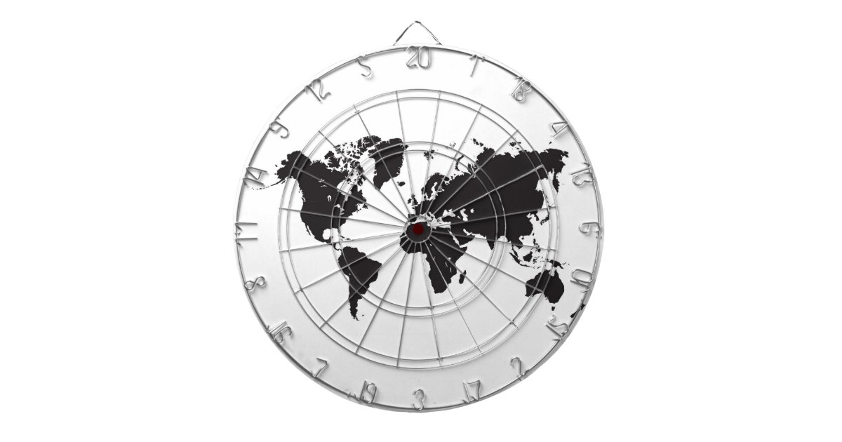 world map dart board | Zazzle