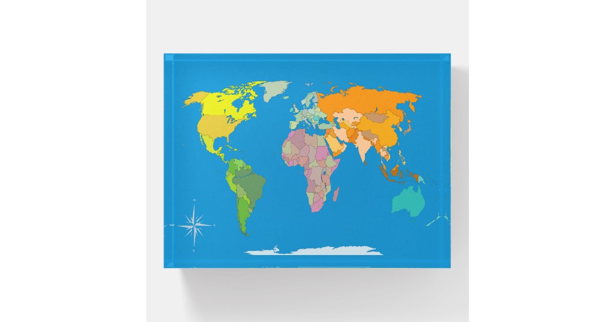 World Map Paperweight | Zazzle