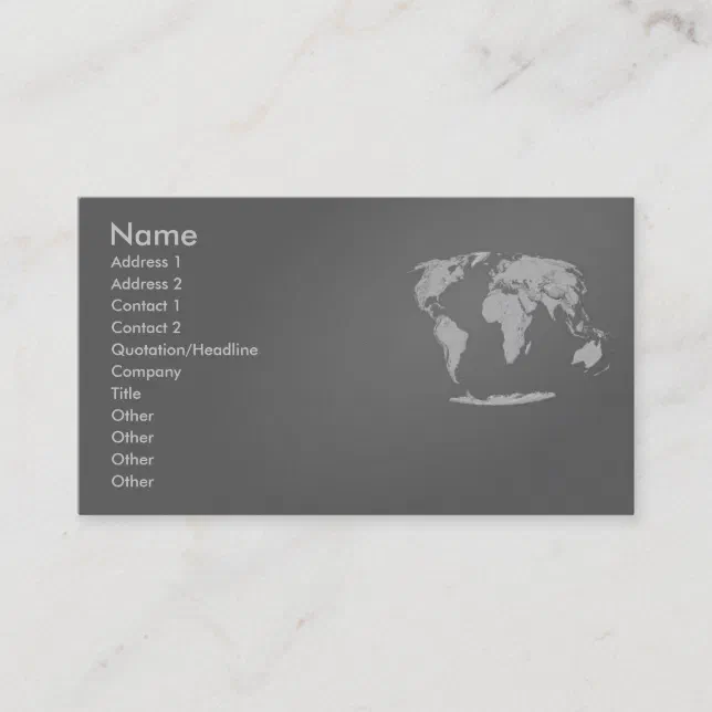 World Map Profile Card | Zazzle