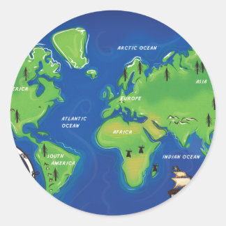 World Map Stickers | Zazzle.co.uk