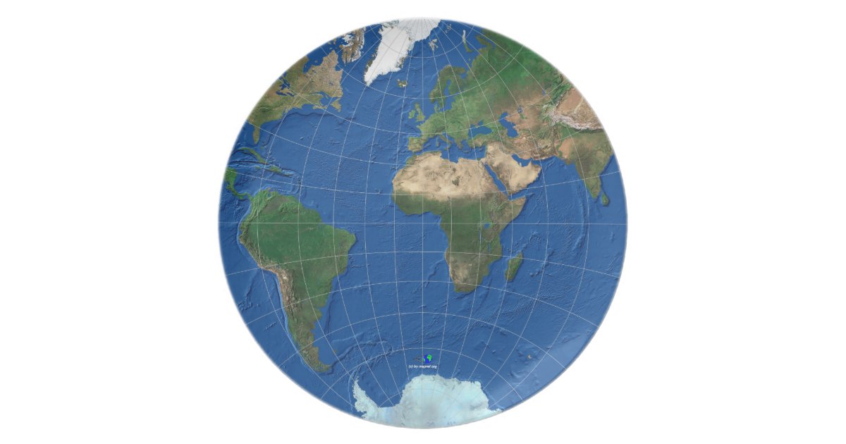 World Map Sphere 1: Europe Asia America Plate | Zazzle