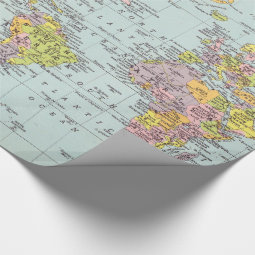 World Map Wrapping Paper | Zazzle