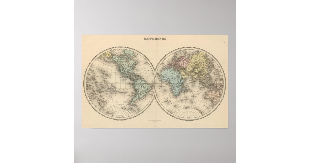 World maps poster | Zazzle