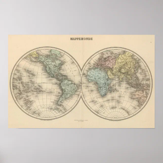 World maps poster | Zazzle