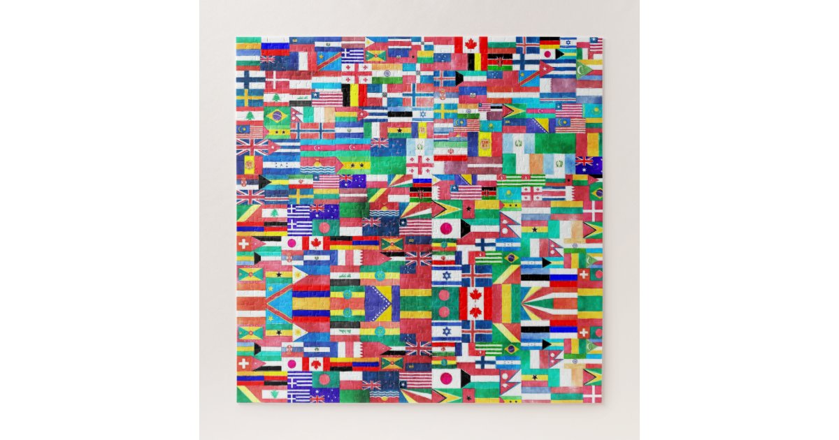 World Of Flags Jigsaw Puzzle | Zazzle