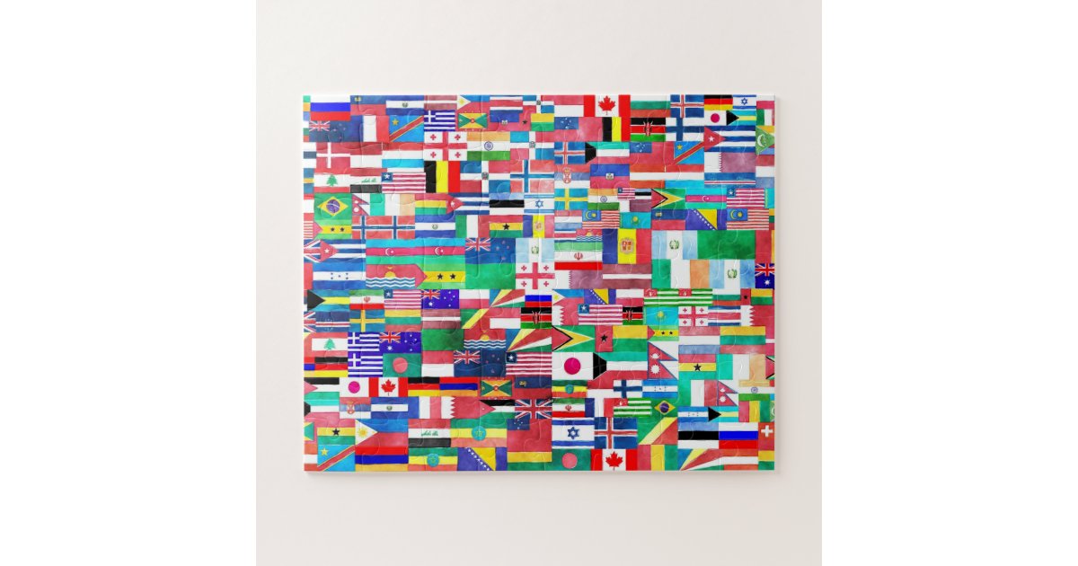 World Of Flags Jigsaw Puzzle | Zazzle