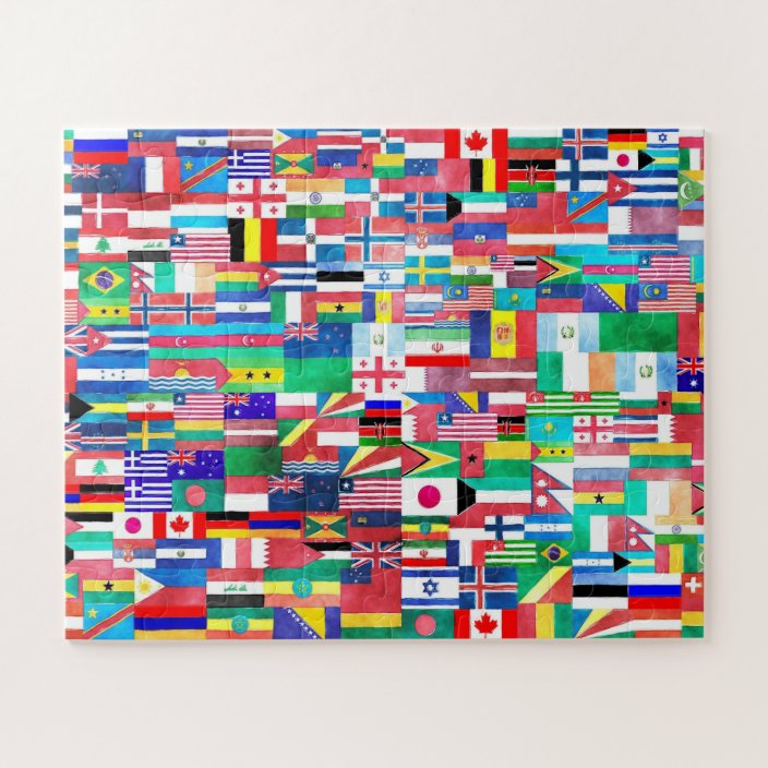 World Of Flags Jigsaw Puzzle | Zazzle.co.uk