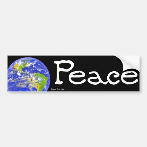 World Peace Bumper Sticker | Zazzle