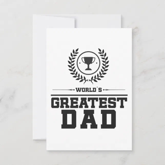 World`s Greatest DAD Cute Family gift for Father Thank You Card | Zazzle