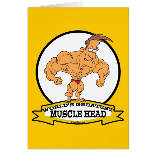 WORLDS GREATEST MUSCLE HEAD MEN CARTOON | Zazzle.co.uk