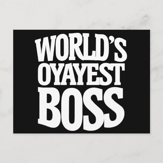Worlds okayest boss for bosses day postcard | Zazzle.co.uk