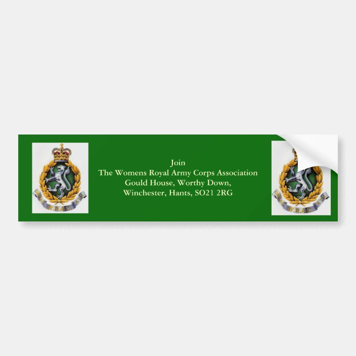 WRAC Bumper Sticker | Zazzle.co.uk