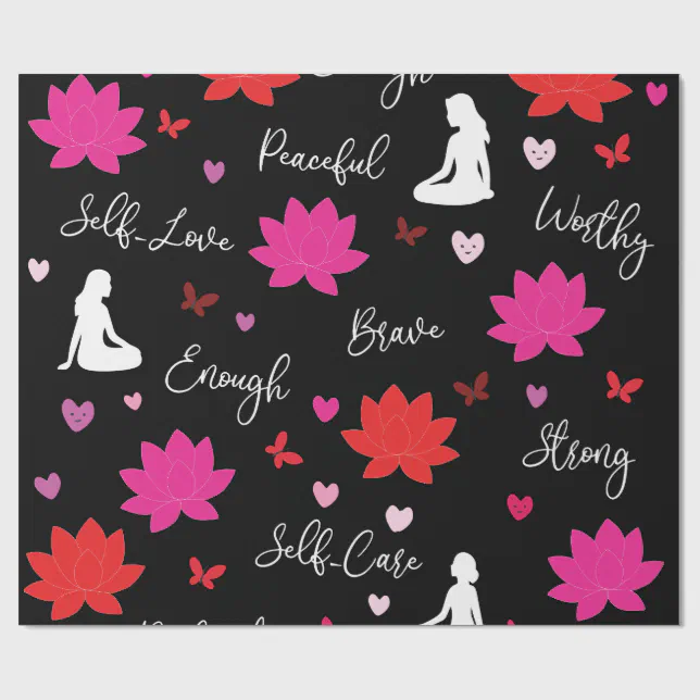 Wrapping Paper | Inspirational Line Art Design | Zazzle