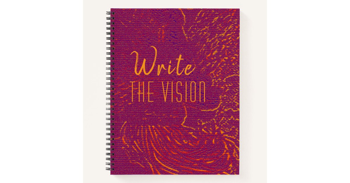 Write The Vision, 8.5x11 notebook, spiral bound Notebook | Zazzle