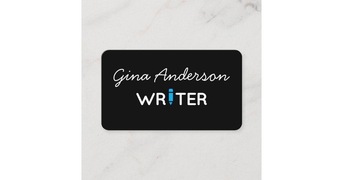 Writer Business Card | Zazzle