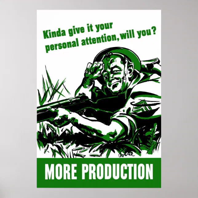 WWII -- More Production Poster | Zazzle
