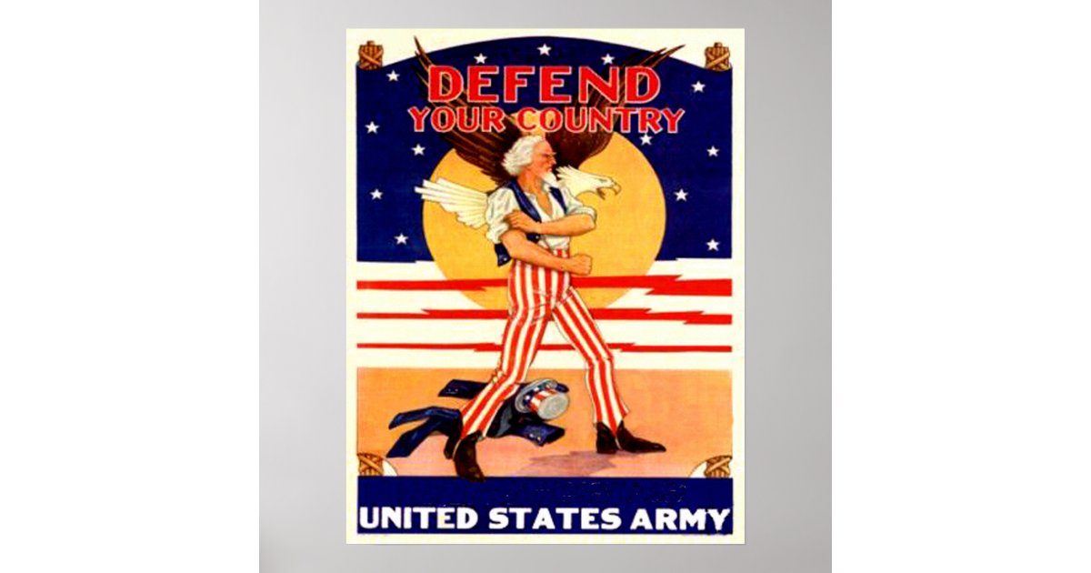 WWII US Army Uncle Sam Poster | Zazzle