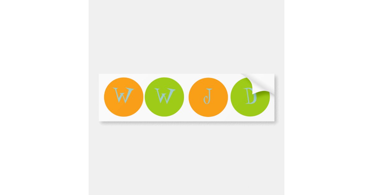 WWJD BUMPER STICKER | Zazzle