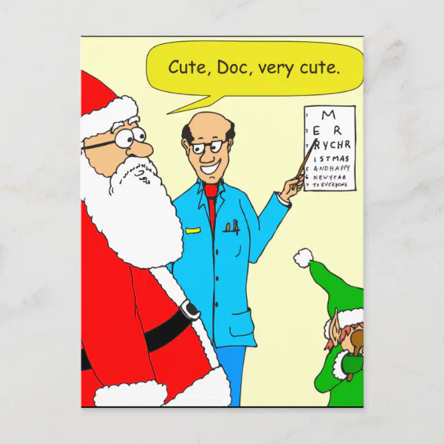 x80 cute eye doctor chart cartoon postcard | Zazzle