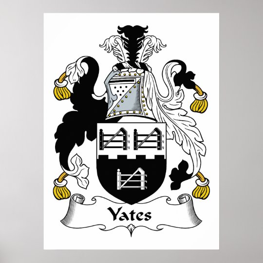 Yates Family Crest Poster | Zazzle.co.uk