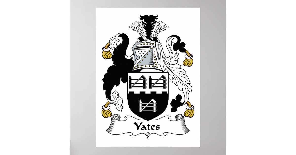 Yates Family Crest Poster | Zazzle
