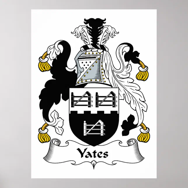Yates Family Crest Poster | Zazzle