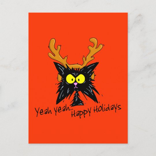 "Yeah Yeah...Happy Holidays" Holiday Postcard | Zazzle.co.uk