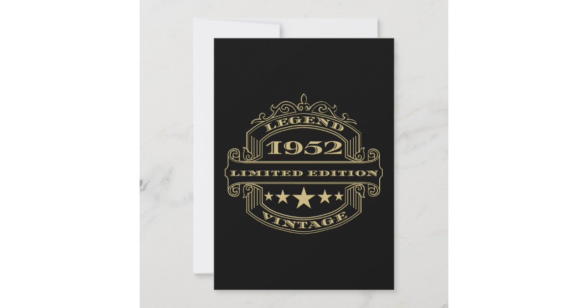 Year 1952 Personalised Birthday Party Invitation | Zazzle