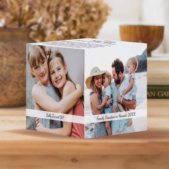 Year Full of Memories Photo Collage & Highlights Cube | Zazzle