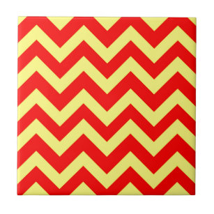 Red Chevron Pattern Decorative Ceramic Tiles | Zazzle.co.uk