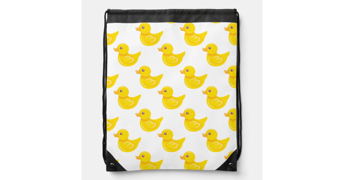 Yellow and White Rubber Duck, Ducky Drawstring Bag | Zazzle