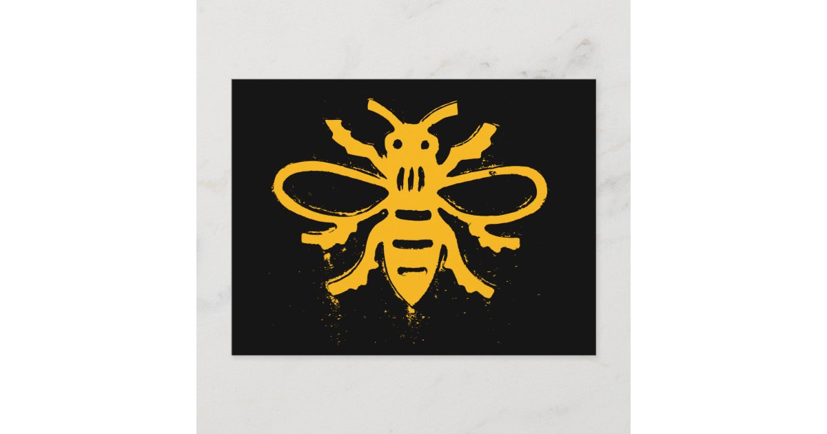 Yellow Bee design Postcard | Zazzle