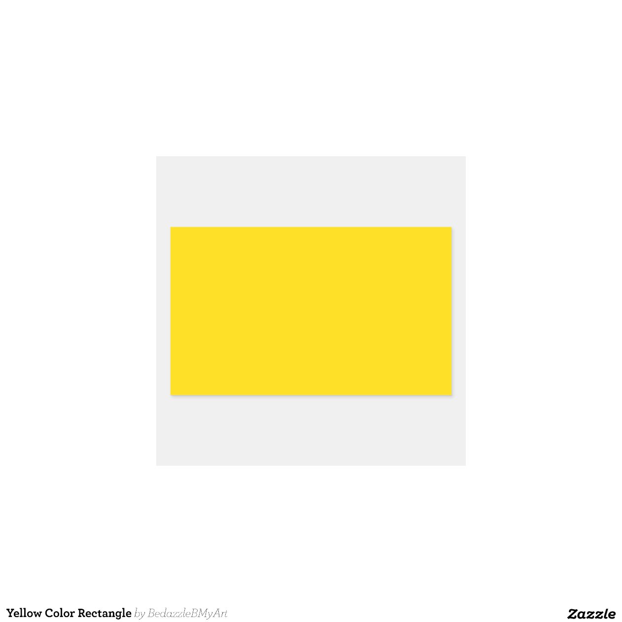 Yellow Colour Rectangle | Zazzle