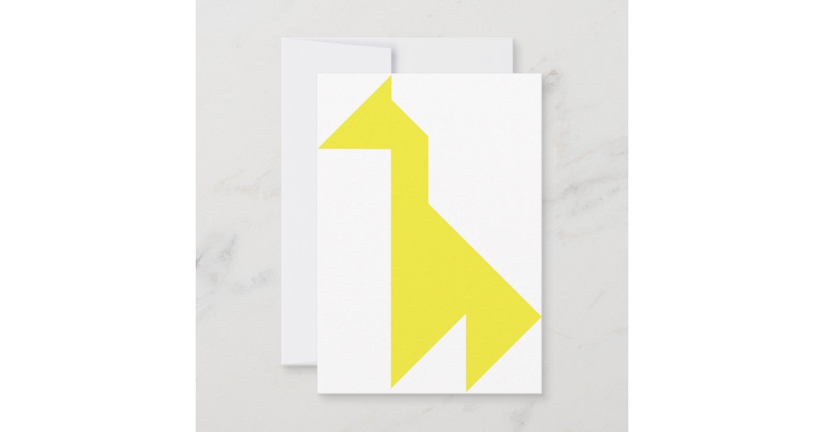 Yellow giraffe Tangram | Zazzle